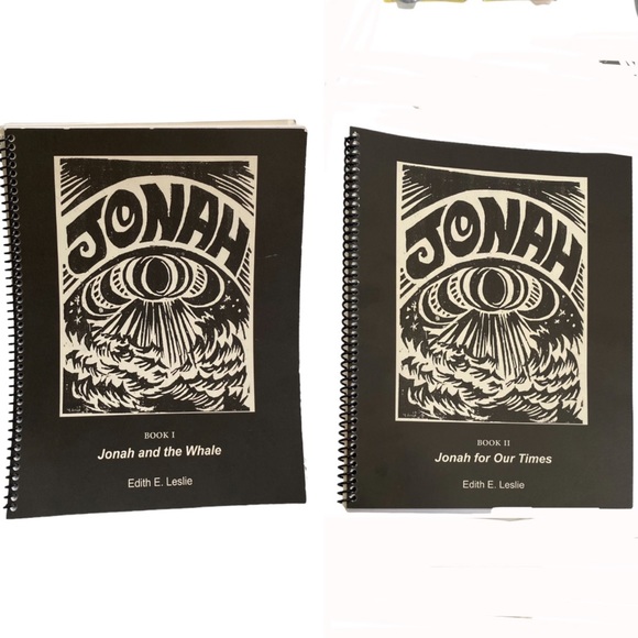 Edith Leslie | Other | Jonah The Whale 2 Books Woodblock Art Every Page ...